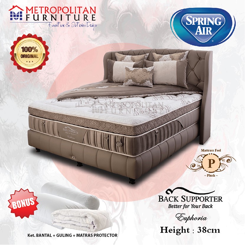Jual Kasur Springbed Spring Air Euphoria Plush FULL SET Spring bed ...