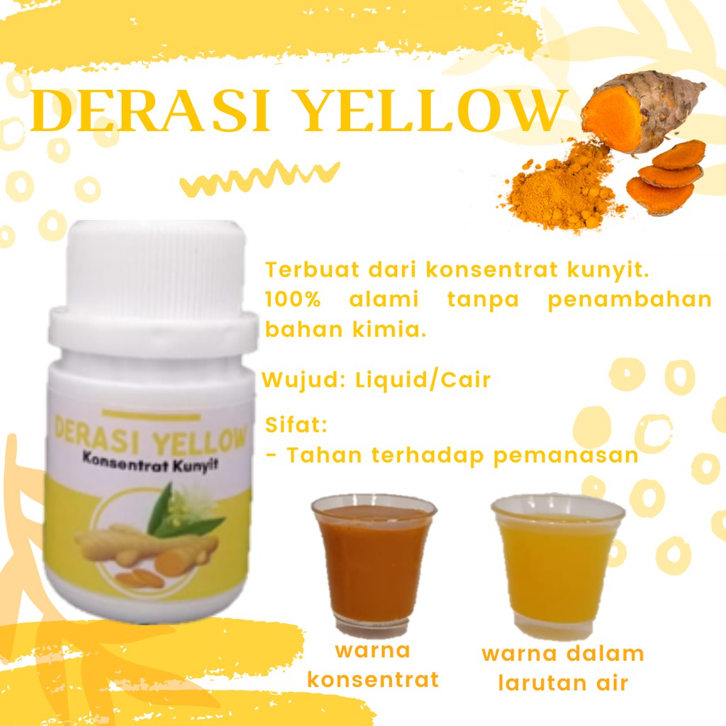 Jual Derasi Yellow - Pewarna Makanan 100% Alami | Konsentrat Kunyit ...