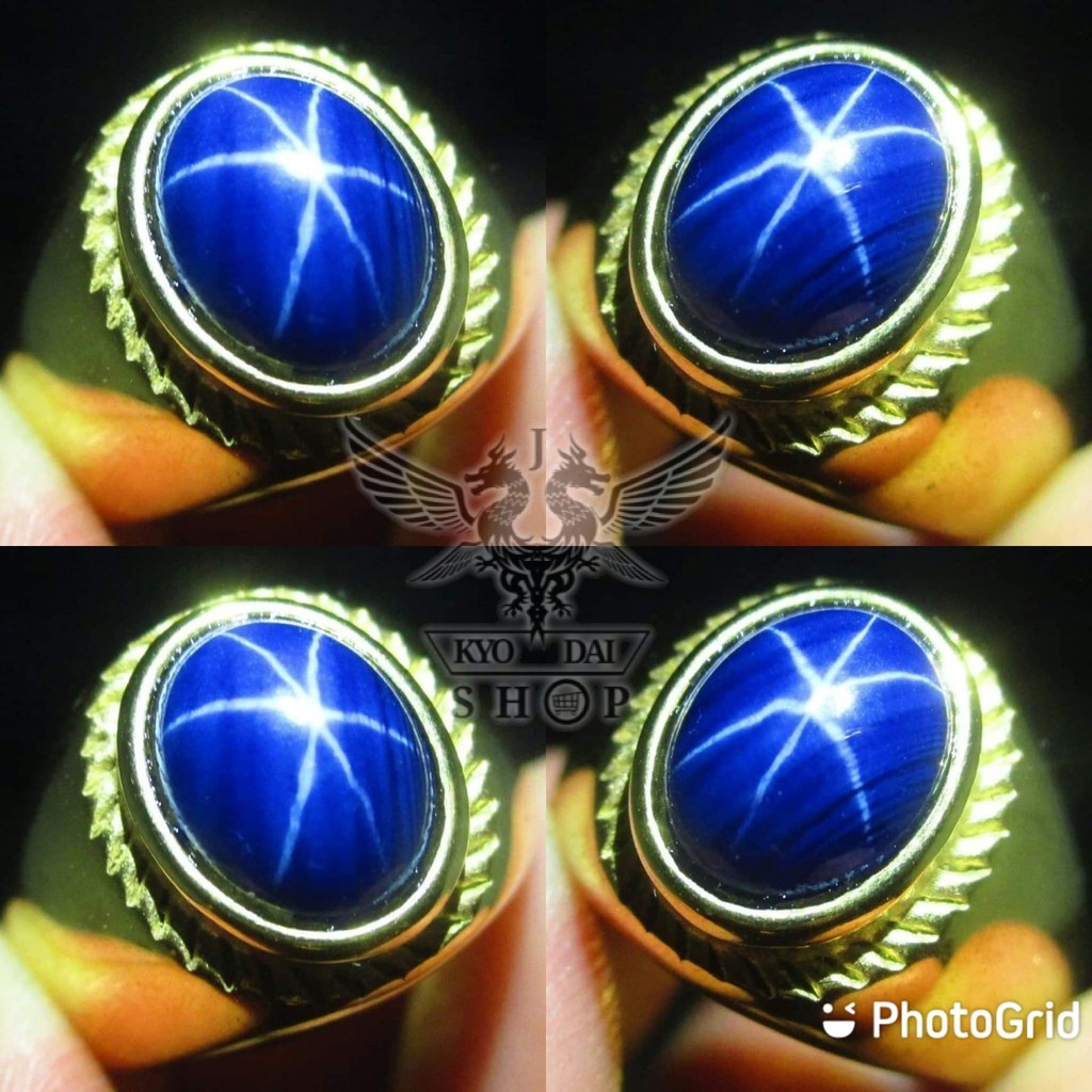 Jual Cincin Batu Permata Blue American Star Full Naik Ds Garansi Star ...