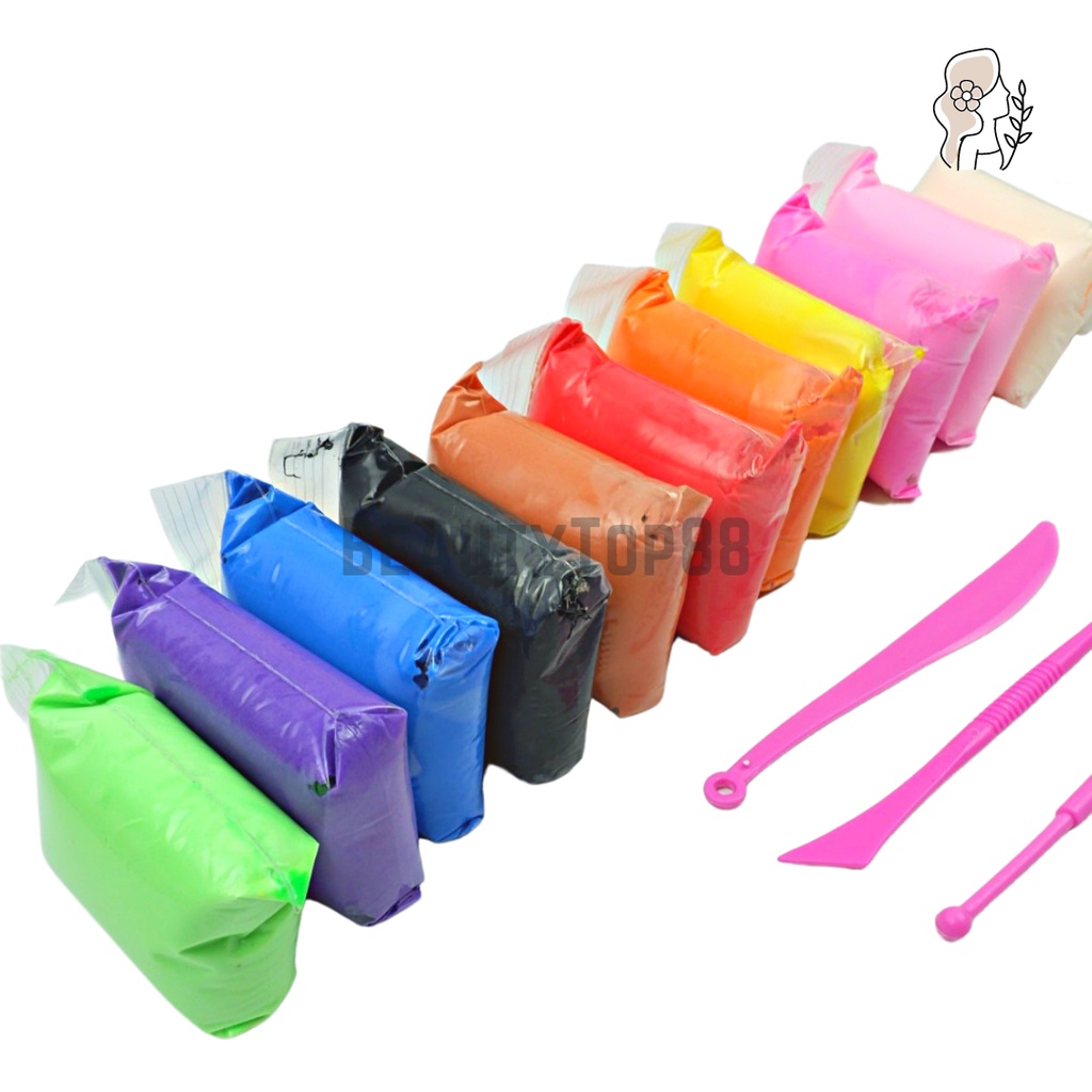 Jual Polymer Clay Mainan Edukasi Anak Anak / Soft Clay Dough Plastisin ...