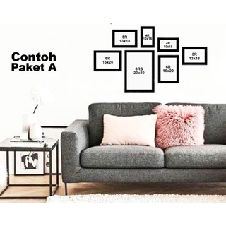 Jual Paket Hemat!! Pigura Hitam Minimalis Dekorasi /Custom Ukuran/ 4R 5R 6R 7R 8R 9R 10R ...