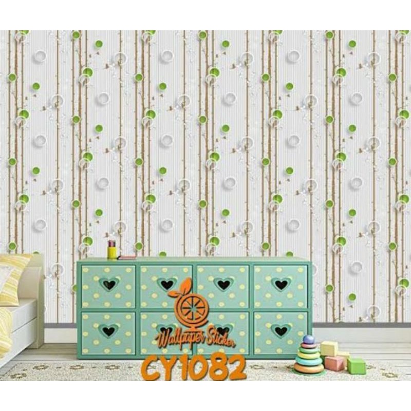 Jual Wallpaper Stiker Dinding Salur Garis hijau Ukuran 10m x 45cm Bahan PVC cy1082 | Shopee ...
