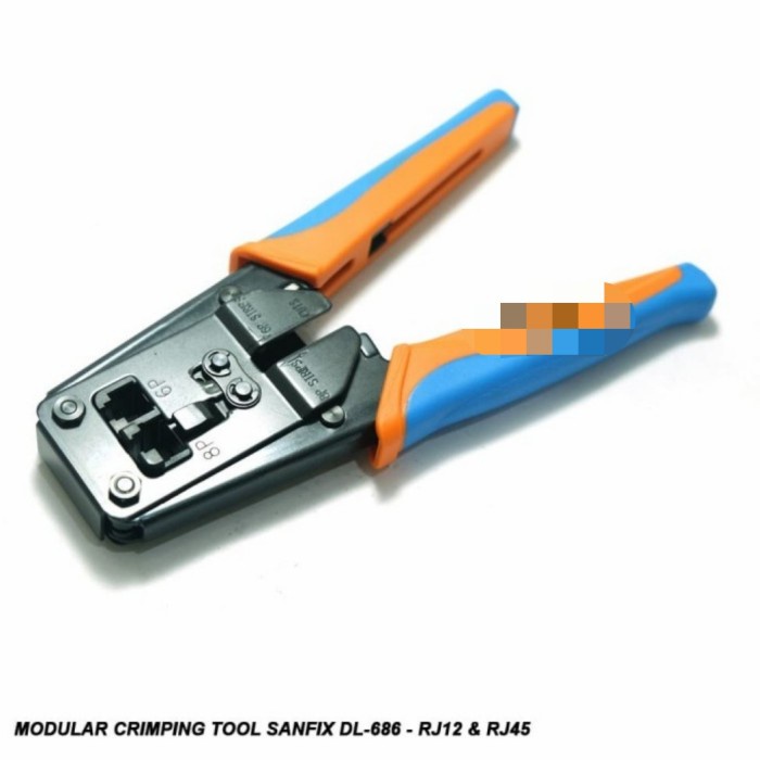 Jual Bagus Tang Krimping Rj45 Rj 45+Rj11+Rj12 Kabel Lan Ethernet Sanfix ...