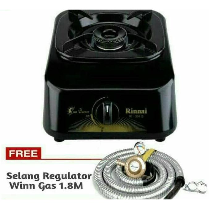Jual Kompor Gas 1 Tungku Rinnai+Paket Regulator Selang Wingas/Win Gas ...