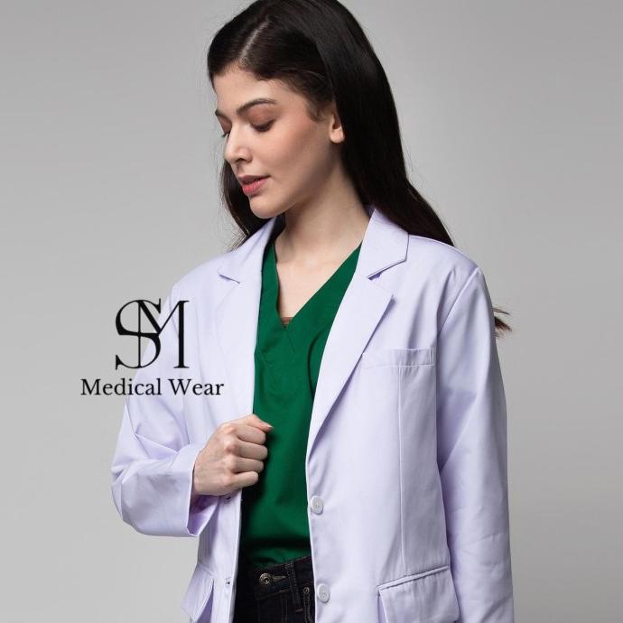 Jual JAS DOKTER WANITA LENGAN PANJANG SNELI DOKTER BLAZER SM MEDICAL ...