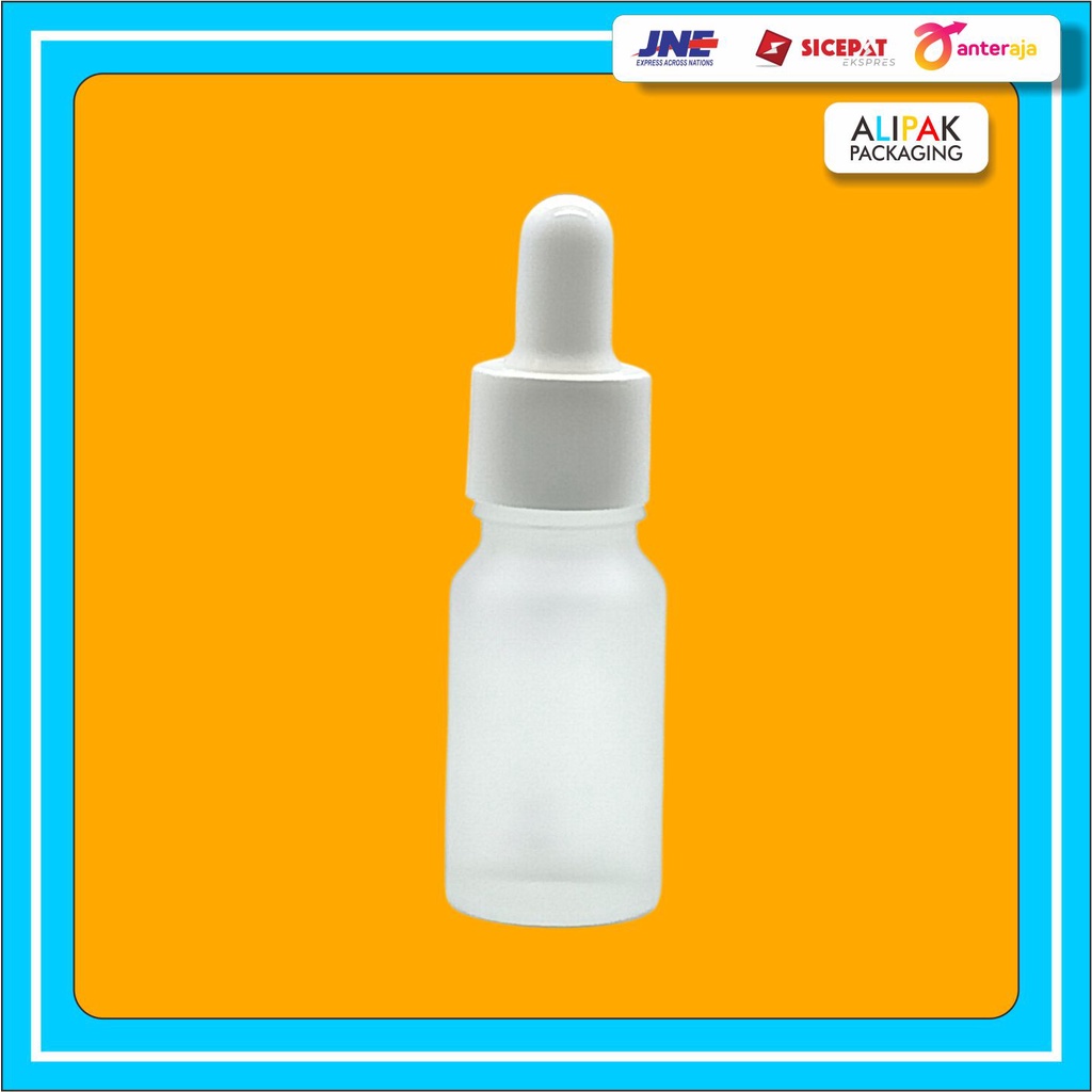 Jual BOTOL PIPET KACA 10ml BENING DOF / DOFF TEBAL Ring Mulus Putih ...