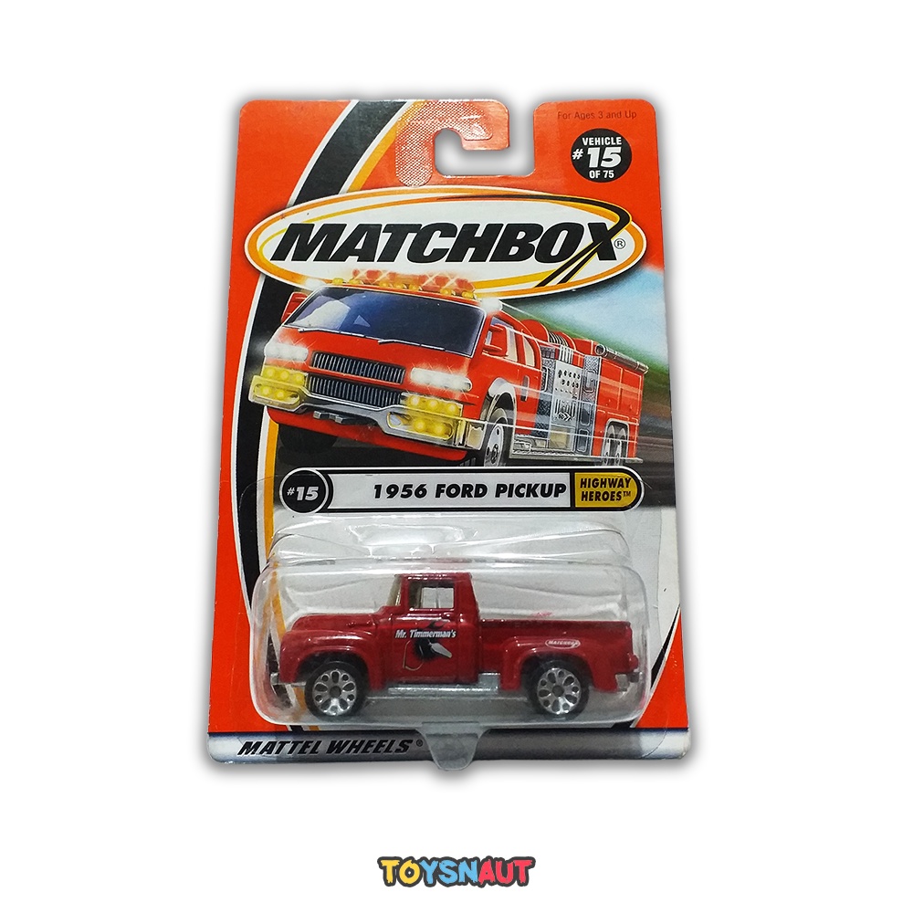 Jual MBX Matchbox 1956 56 Ford f100 Pickup Red 2000 Vintage Diecast ...