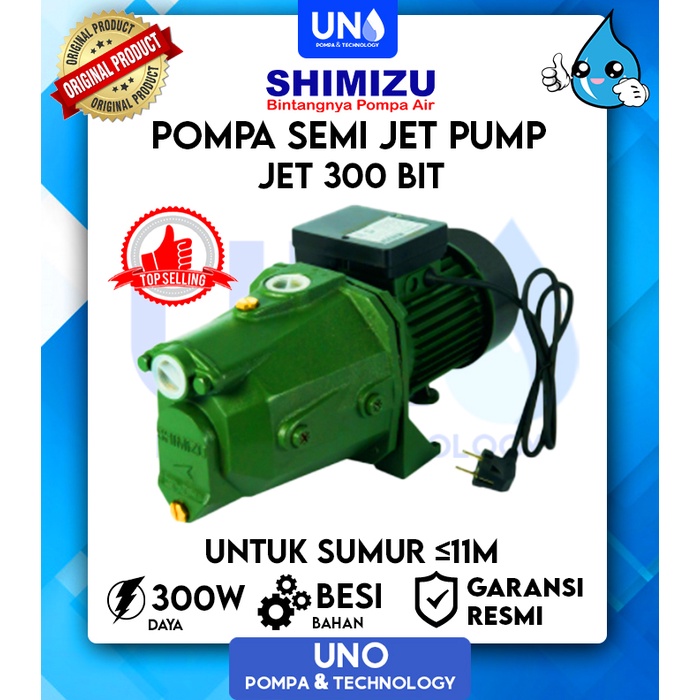 Jual Shimizu Pompa Air Semi Jet Pump JET-300 BIT / JET300BIT / JET 300 BIT | Shopee Indonesia