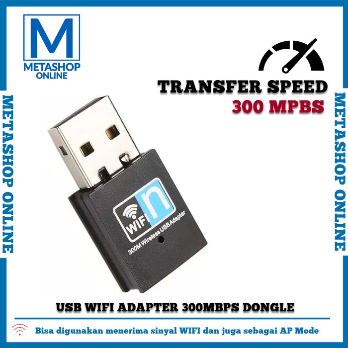 Jual USB WiFi 300 Mbps Wireless Dongle Adapter Receiver Transmitter ...