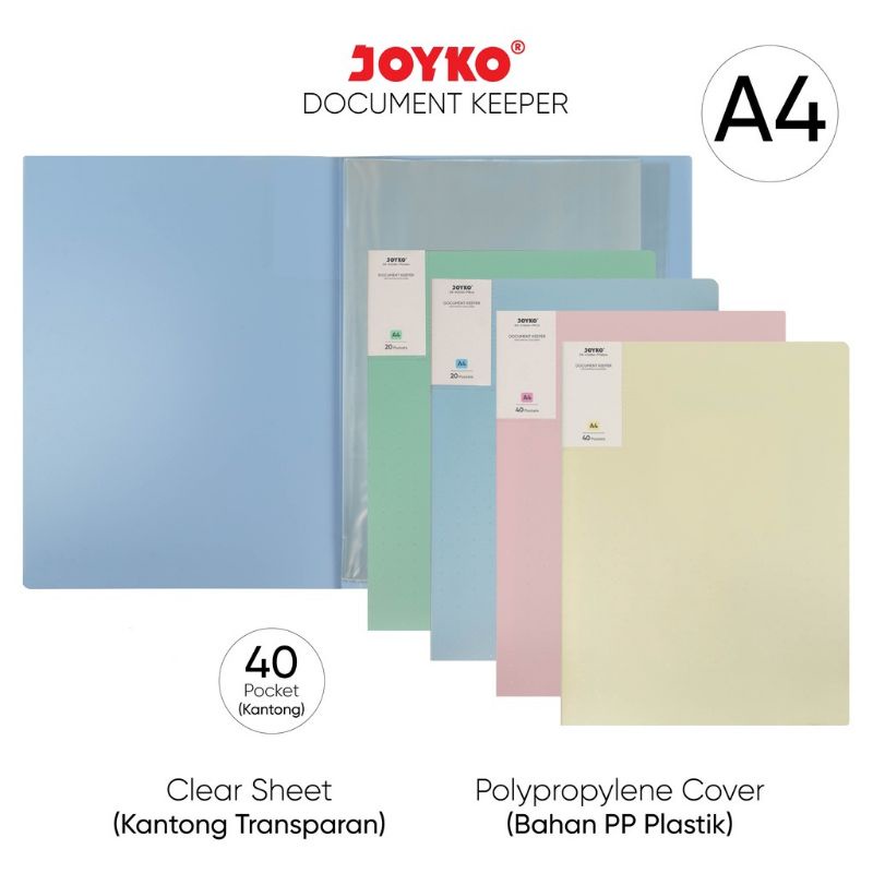 Jual Clear Holder Jokyo DK-C40A4 40 lbr Map Dokument File Folder Keeper ...