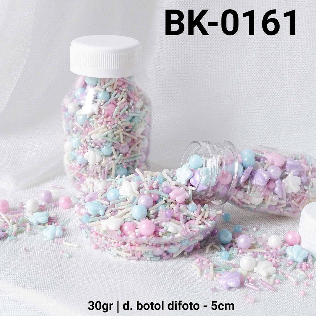 Jual BK-0161 Sprinkles sprinkle sprinkel 30gr 30 gram kerang warna ...