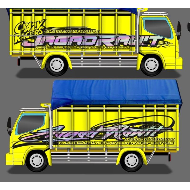 Jual sticker truck bak samping kanan kiri.BEBA CUSTOM NAMA DAN WARNA ...