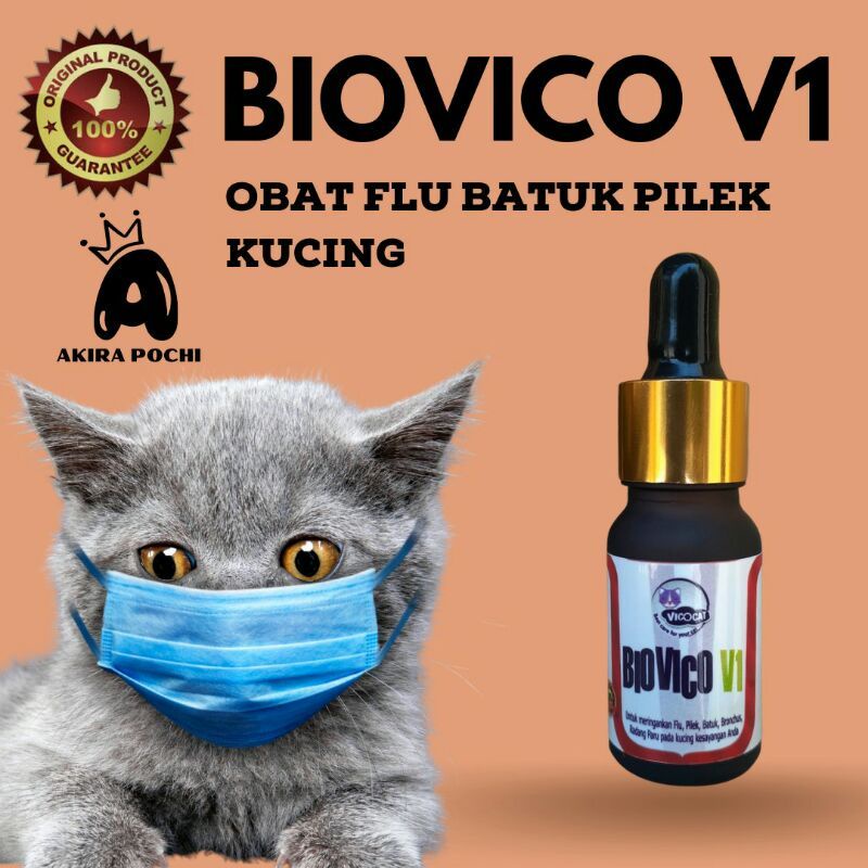 Jual BIOVICO V1 Obat Batuk Pilek Flu Kucing Antibiotik bisa untuk ...