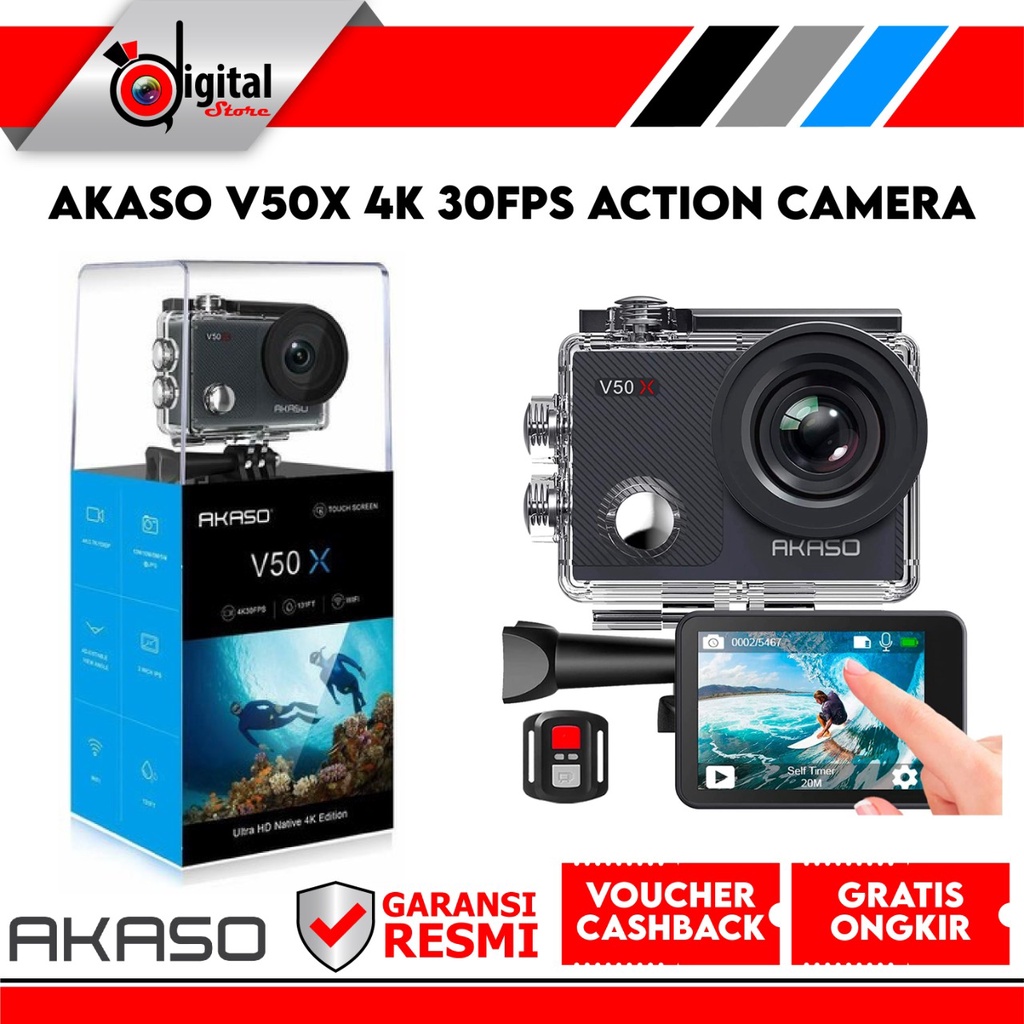 Jual Akaso V50X CUBE / V50X New Version 4K Action Cam Akaso V50 X ...