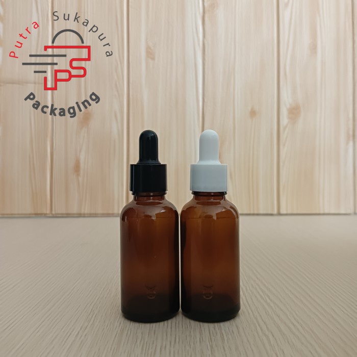 Jual botol pipet 30ml kaca coklat tebal/botol serum 30ml/ring smooth | Shopee Indonesia
