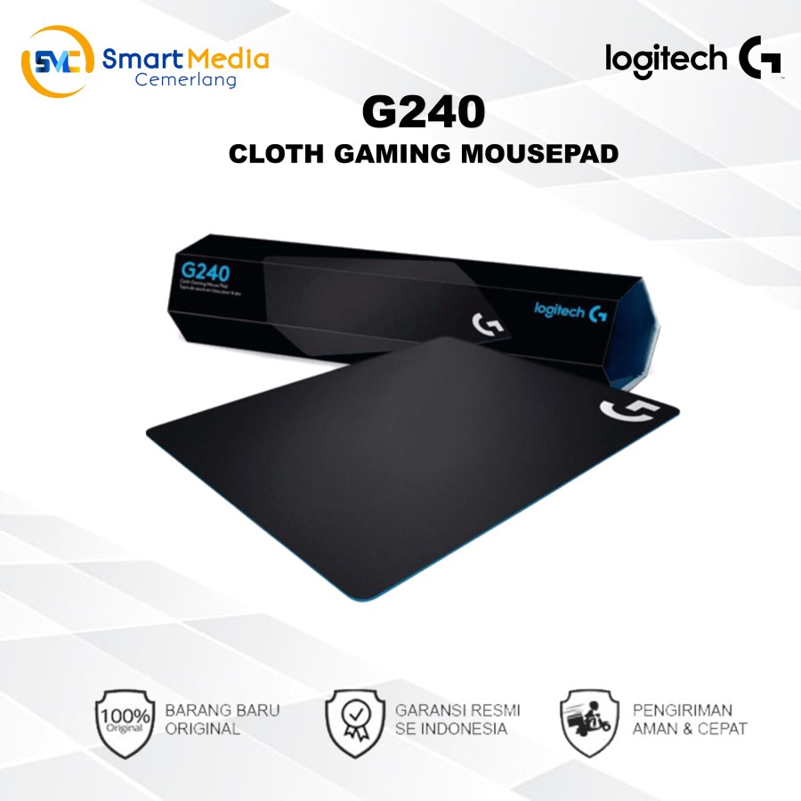 Jual Logitech G240 Cloth Gaming Mouse Pad with Rubber Base (28 cm x 34 cm) | Shopee Indonesia