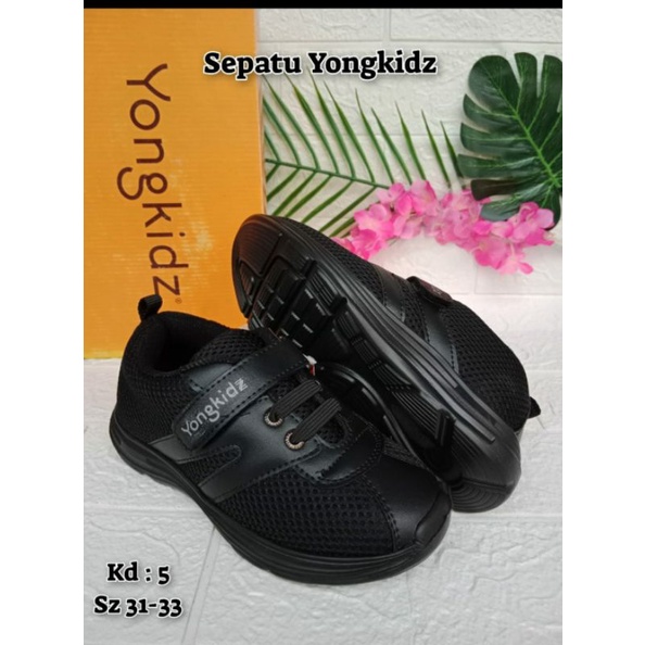 Jual COD YONGKIDZ SEPATU SEKOLAH WARNA HITAM SEPATU ANAK LAKI-LAKI ...