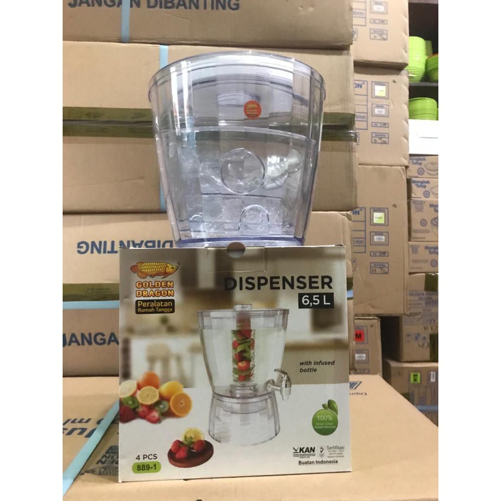 Jual DISPENSER SET AKRILIK 6,5 LITER 889-1 WARNA PUTIH BENING (BUKAN ...
