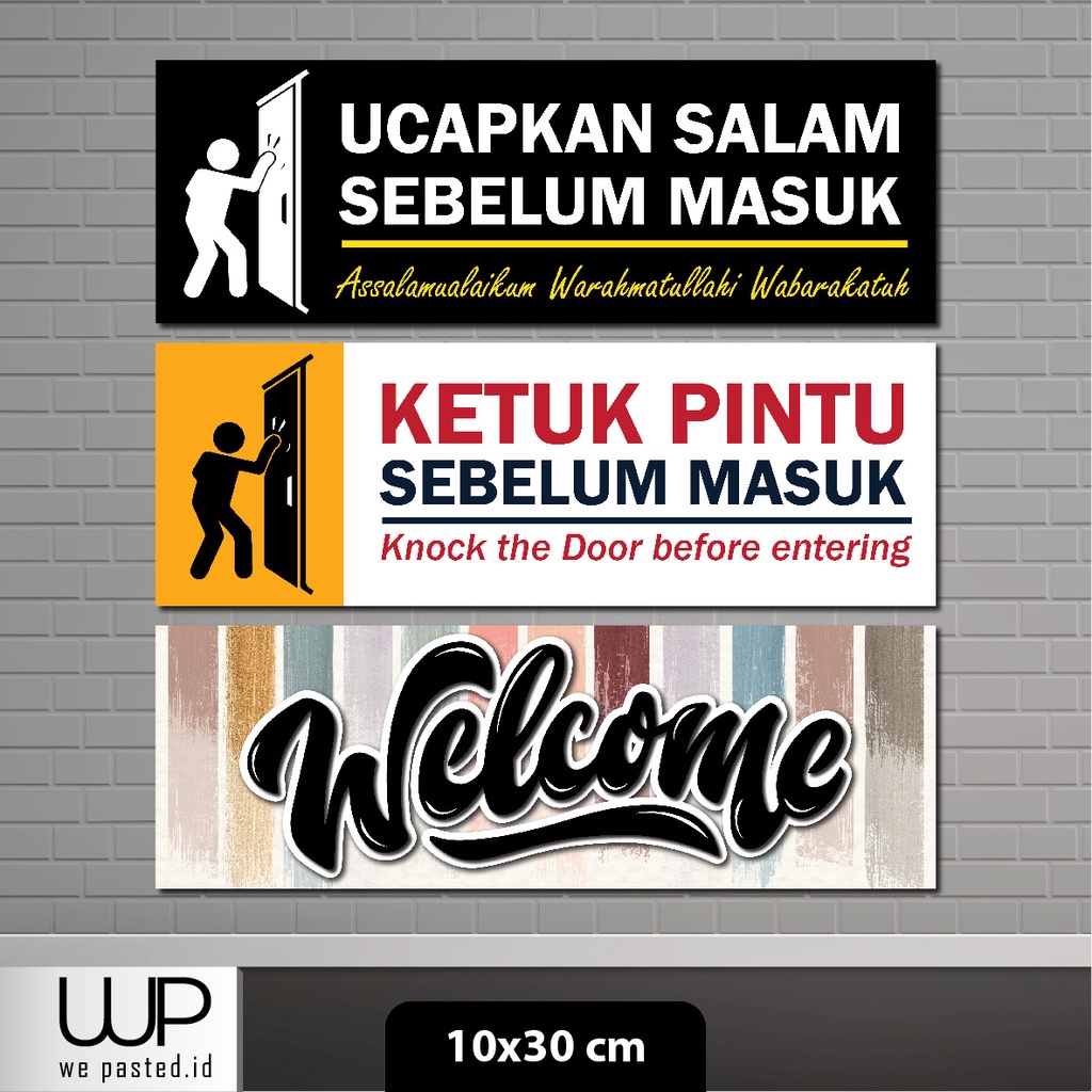 Jual Hiasan Dinding - Pintu Kamar Sign 2 PosterMDF 10x30cm WallDecor ...
