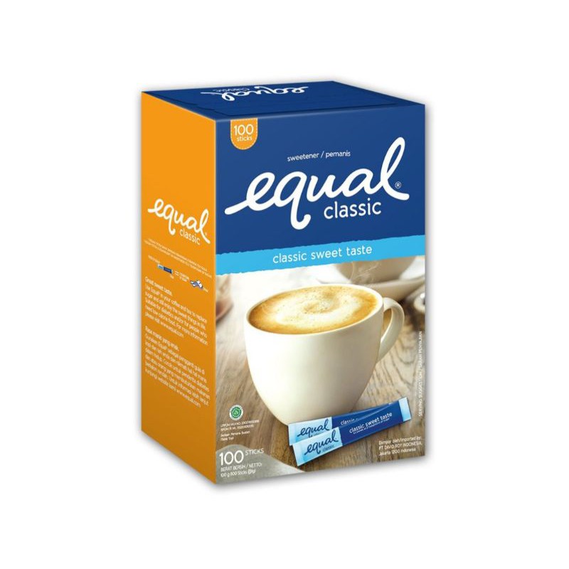 Jual EQUAL CLASIC SWEETENER 100 PCS | Shopee Indonesia
