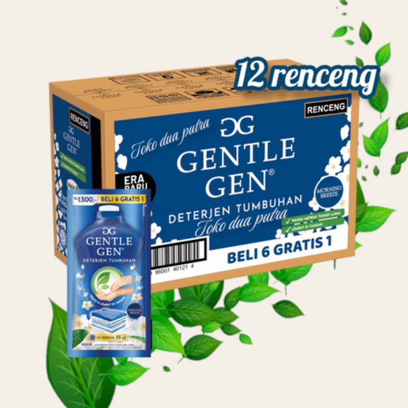 Jual Deterjen Gentle Gen Sachet/1Renceng Isi 16 Sachet 40ml | Shopee ...