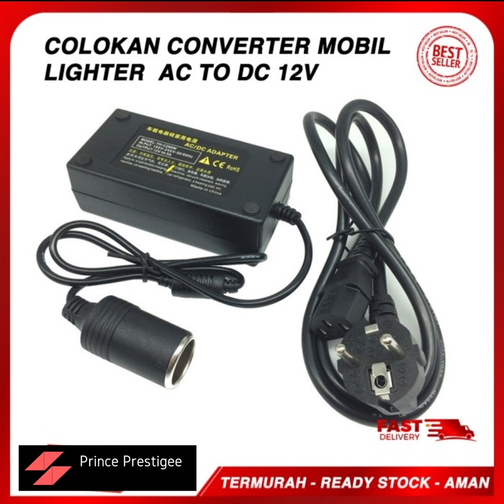 Jual Kabel ADAPTOR AC DC Colokan Converter Lighter Mobil Socket Mobil ...