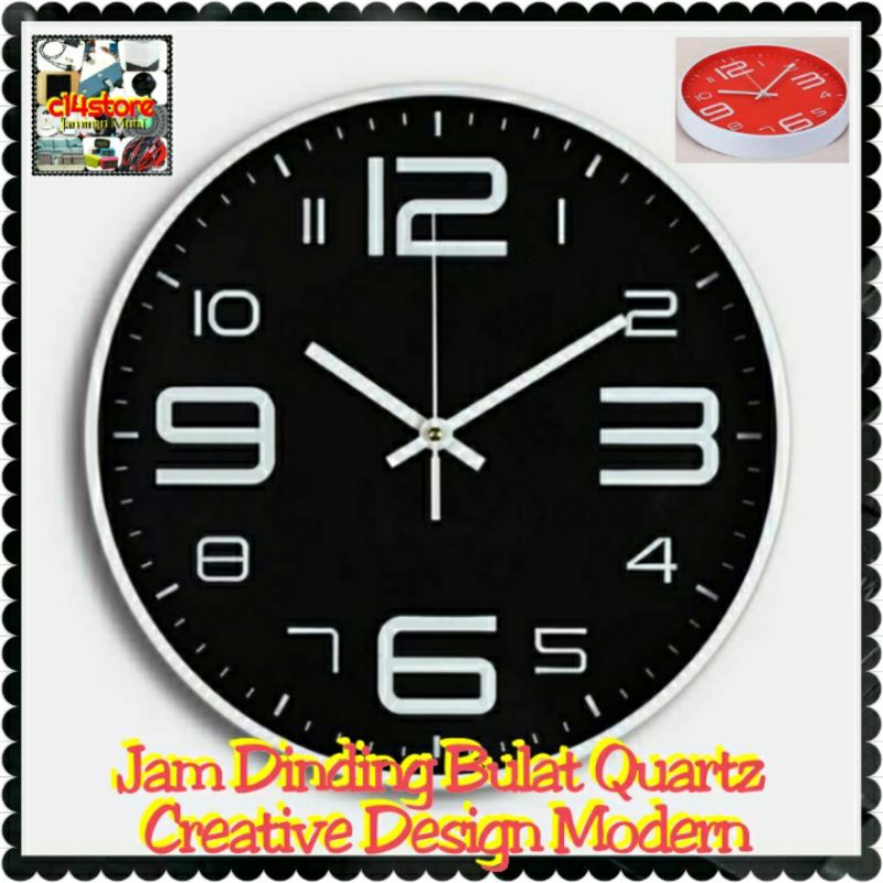 Jual Jam Dinding Bulat Quart Jam Dinding Silent Movement Jam Dinding ...