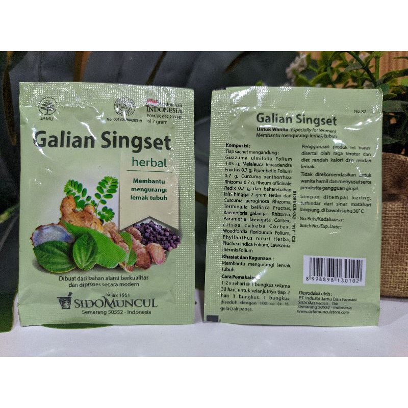 Jual Jamu Serbuk Galian Singset - Sidomuncul (1pack isi 10 sachet ...