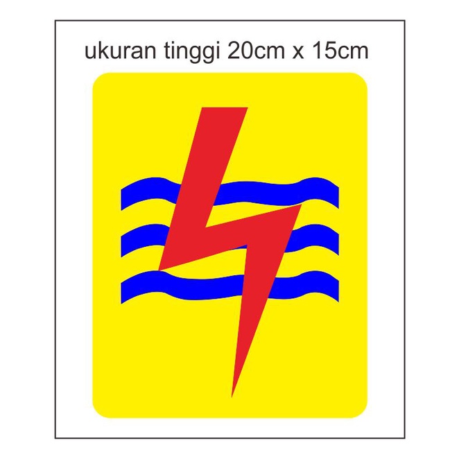 Jual sticker logo pln ukuran tinggi 20cm x 15 cm scotlite | Shopee ...