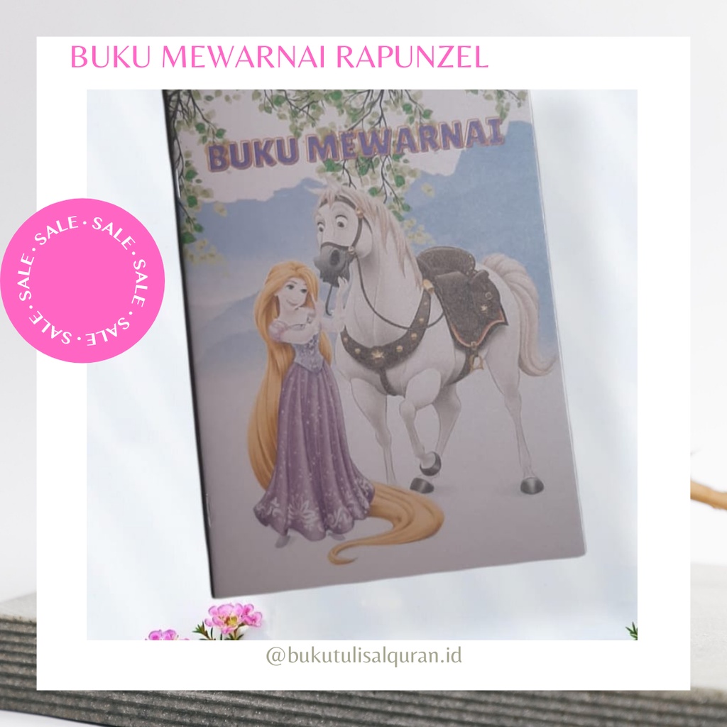 Jual Buku Mewarnai Untuk Anak-Anak/PAUD/TK/Balita Ukuran Buku A5 Tema Rapunzel | Shopee Indonesia