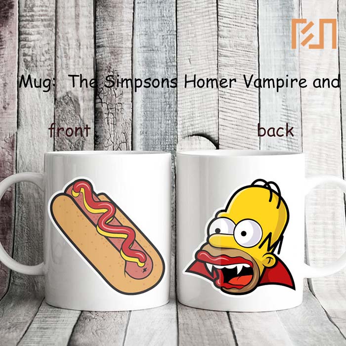 Jual Mug The Simpsons Homer Vampire and Hot Dog Icon | Shopee Indonesia