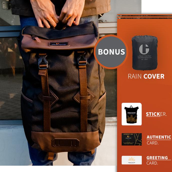 Jual Backpack URBAN FACTOR Skyscrapper Black | Shopee Indonesia
