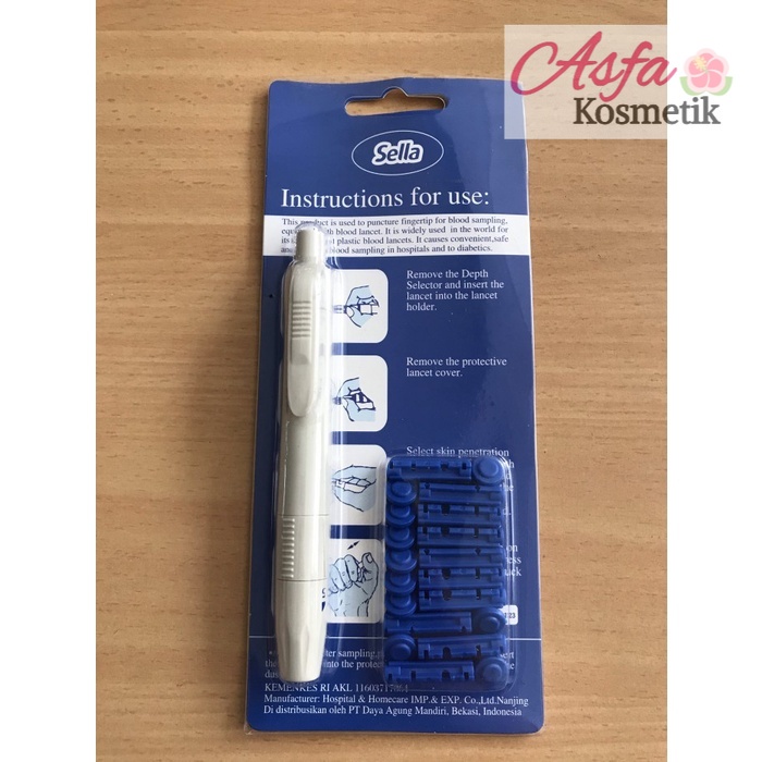 Jual Lancing Device +Jarum Blood Lancet Lancet Pen Bekam Autoclick ...