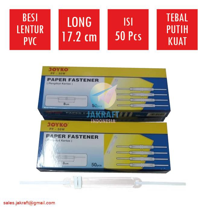 Jual KENKO Paper Fastener Acco Snelhecter Tulang Plastik Putih PF-508W ...