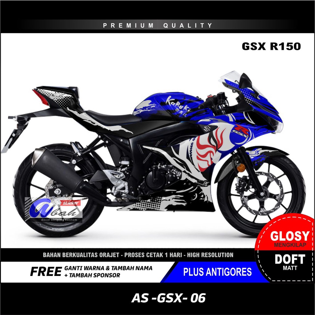 Jual Sticker Decal GSX R150 Desain 06 Fullbody | Shopee Indonesia
