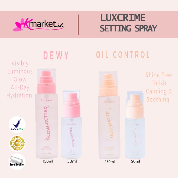 Jual LUXCRIME SETTING SPRAY | Ulti-Matte Oil Control Setting Spray ...