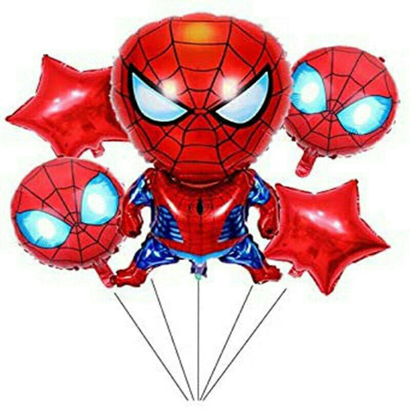 Jual BALON FOIL DEKORASI DINDING ACARA KARAKTER SET SUPERHERO SPIDERMAN ...