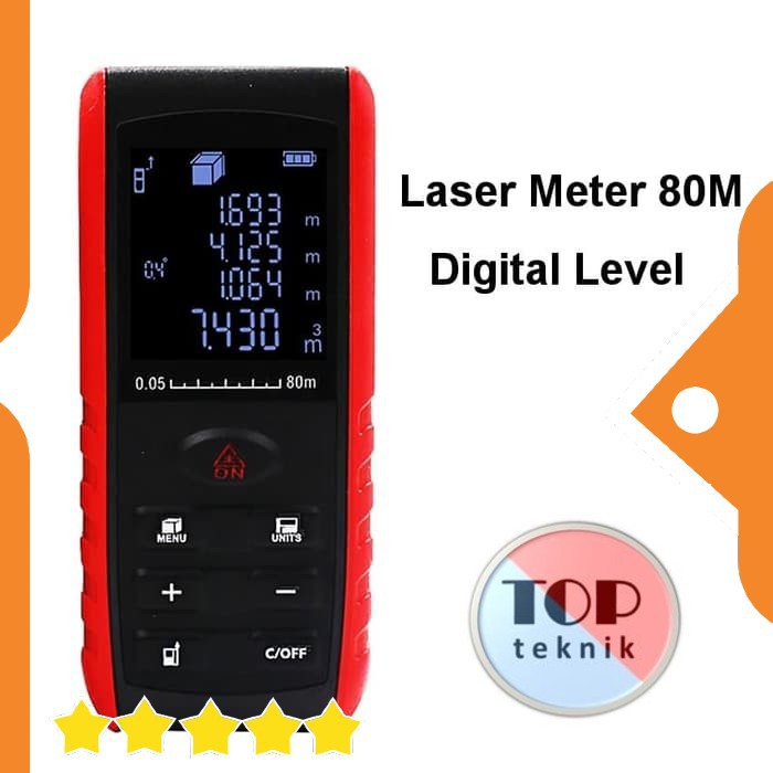 Jual TOPTECHSMG Digital Laser Distance Meter Alat Ukur Jarak Meteran ...