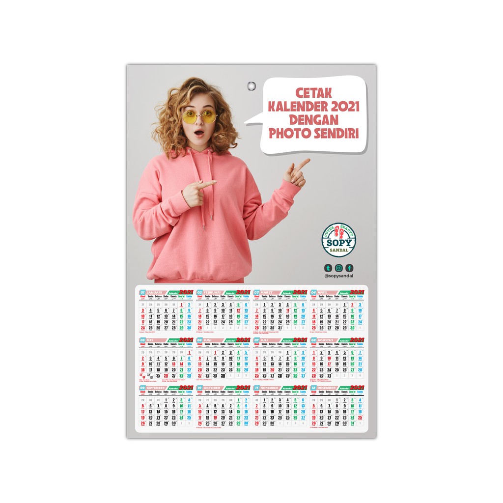 Jual KALENDER 2024 CUSTOM KALENDER DINDING 2022 KALENDER PHOTO SENDIRI ...