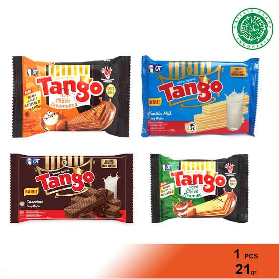Jual Tango Wafer 16 gr Waffer Coklat / Tiramisu / Vanila / Java moca ...