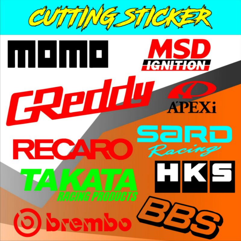 Jual Stiker Brand Racing Mobil Cutting Sticker Car Momo Rekaro Hks ...