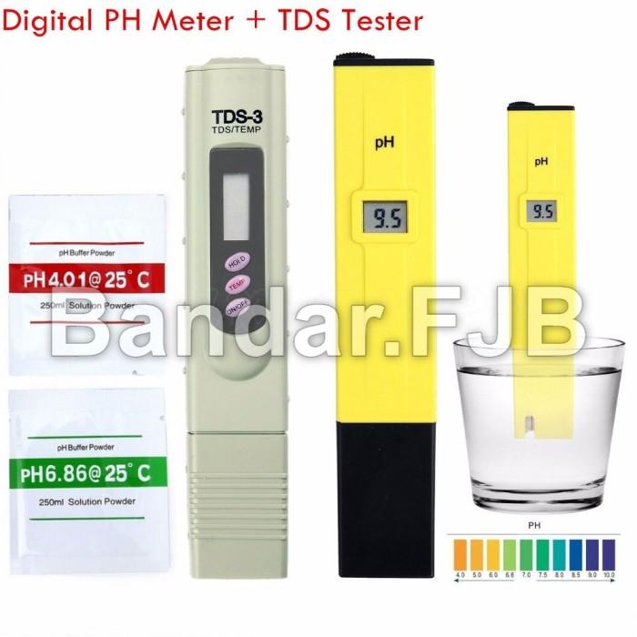 Jual Alat Lab Ph Meter Dan Tds Tester Digital Bonus Baterai