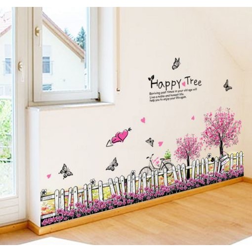 Jual Jual AY7267 : Pagar Happy Tree - Stiker Dinding / Wall Sticker ...