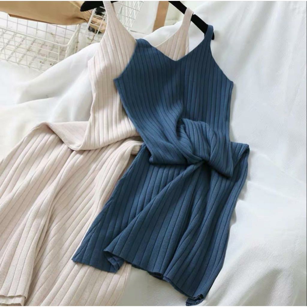 Jual WSE390 Dress Rajut Isyana Dress Rajut Lembut Fit To L - XL LD 100CM - 120CM PJ 110CM RAJUT ...