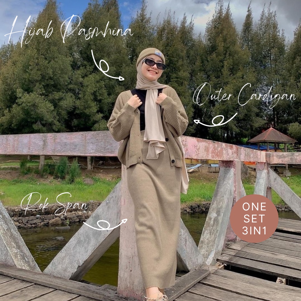 Jual Setelan Viny - One Set Dress 3in1 Wanita - Ootd Paket Setelan ...