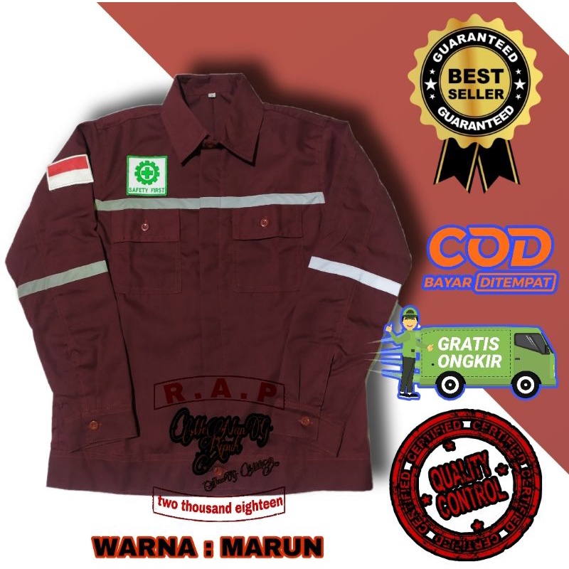Jual WEARPACK ATASAN/WERPAK BENGKEL/TEKHNISI/LAS/PROYEK/KATELPAK MURAH ...