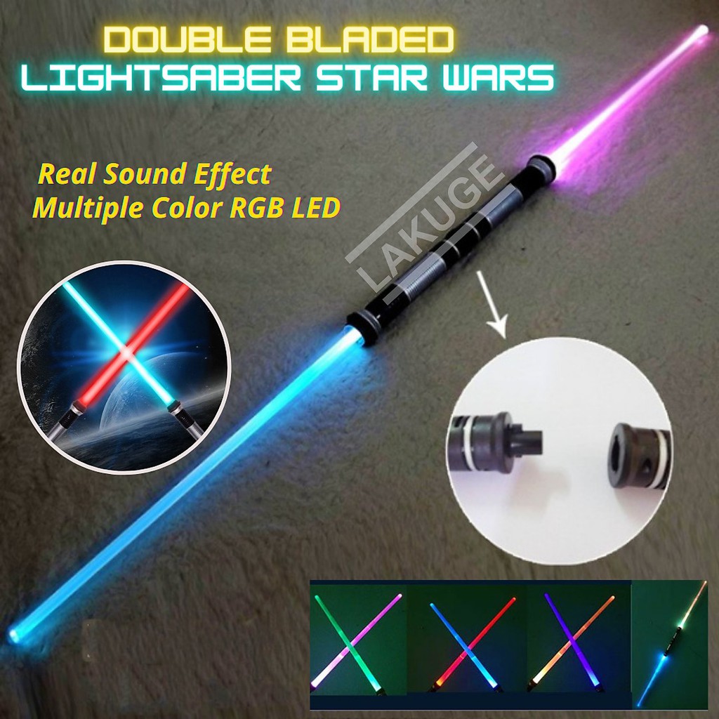 Jual Pedang Mainan Double Bladed Lightsaber Star Wars Multiple Color ...