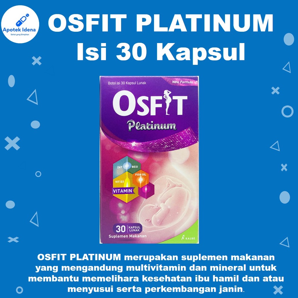 Jual OSFIT PLATINUM Isi 30 Kapsul Suplemen / Multivitamin Ibu Hamil Dan ...