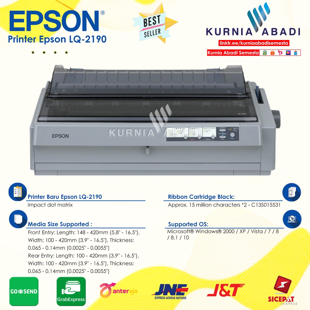 Jual Epson 24-Pin Dot Matrix Printer LQ2190 Dot Matrix Printer | Shopee ...