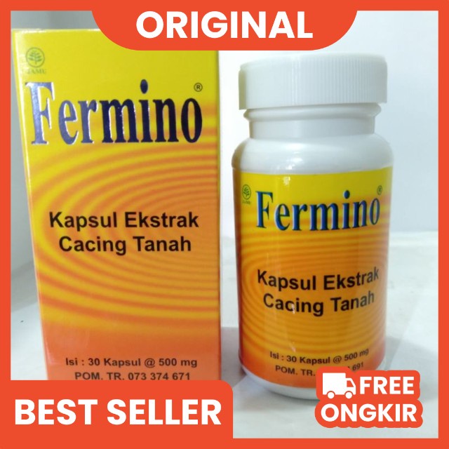 Jual FERMINO, Vermint 30 Kapsul, Exrta Cacing Tanah, Panas Dalam ...